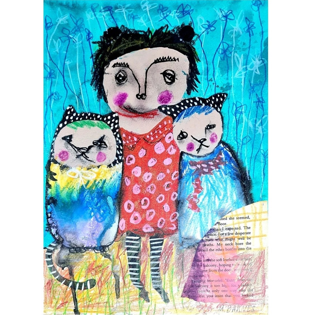 Original Outsider Art Print: Naive Style, Rare Animals (A4) - Etsy