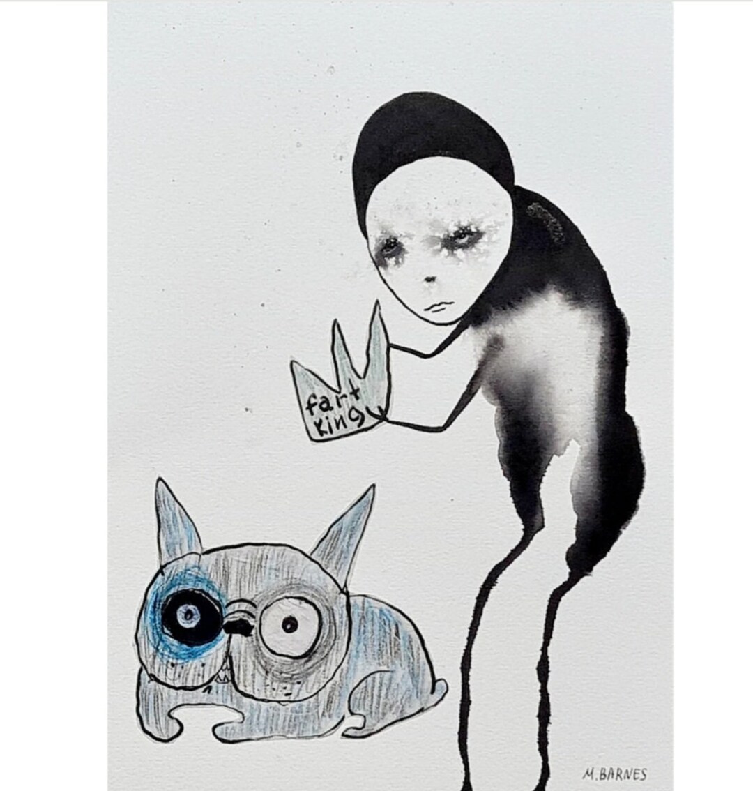 Original Art Fart King Outsider Art Art Brut Raw Art Gothic Home Decor ...