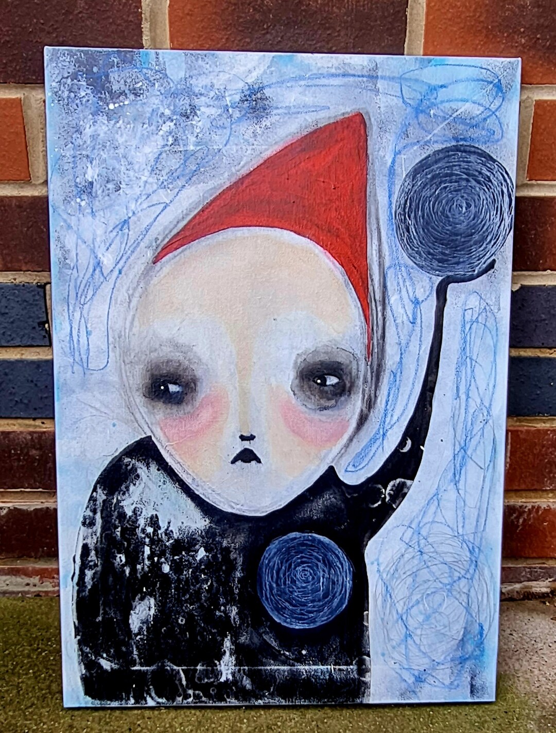 Original Art Original Painting on Canvas Acrylic Painting Outsider Art ...