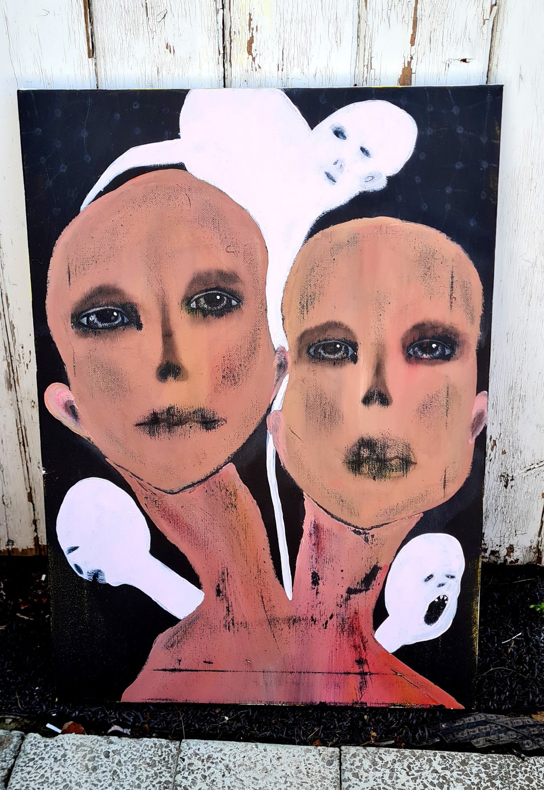 Original Art, Odd Art, Acrylic Painting on Canvas, Original Painting ...