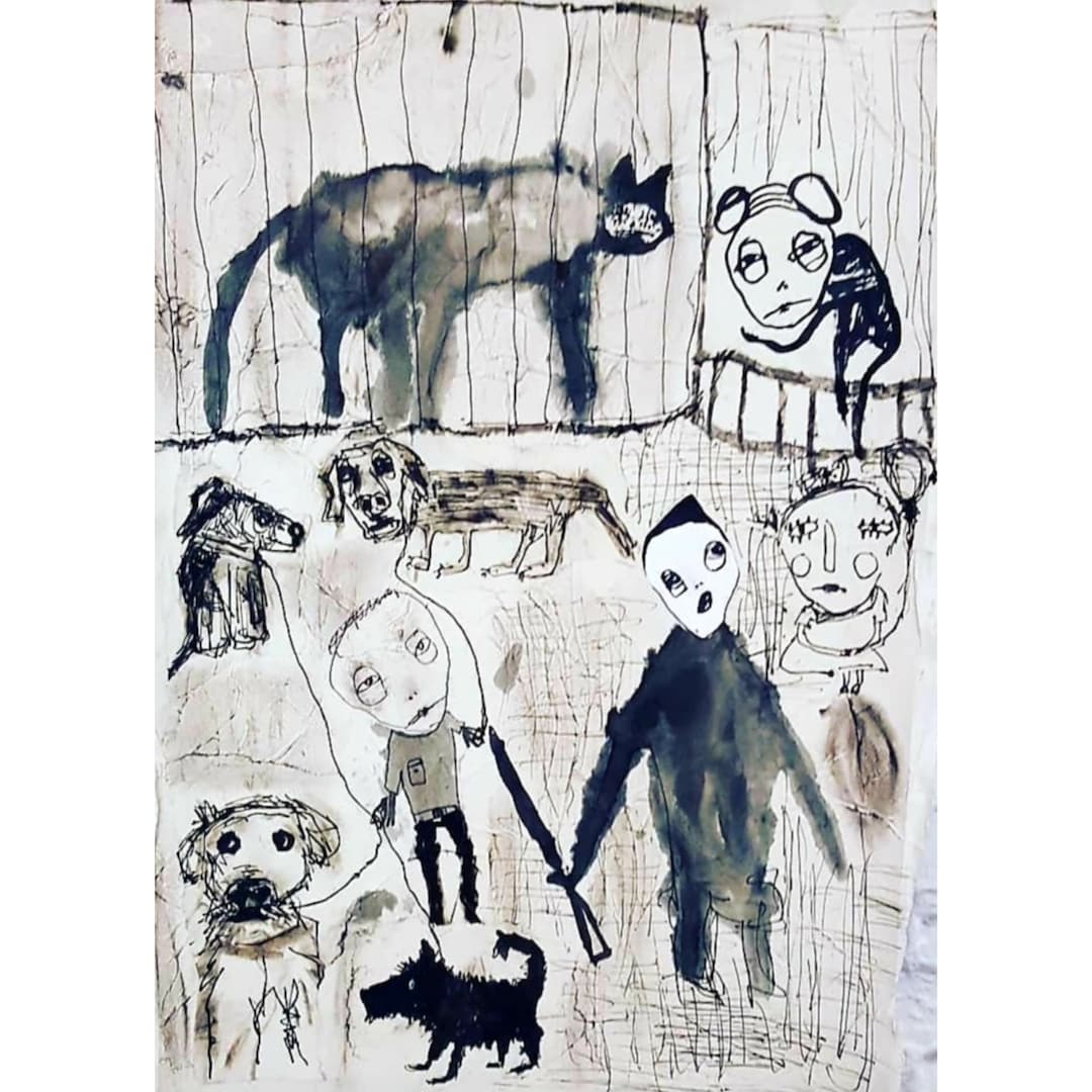 Original Art Origial Drawing One of a Kind Art Outsider Art Original ...