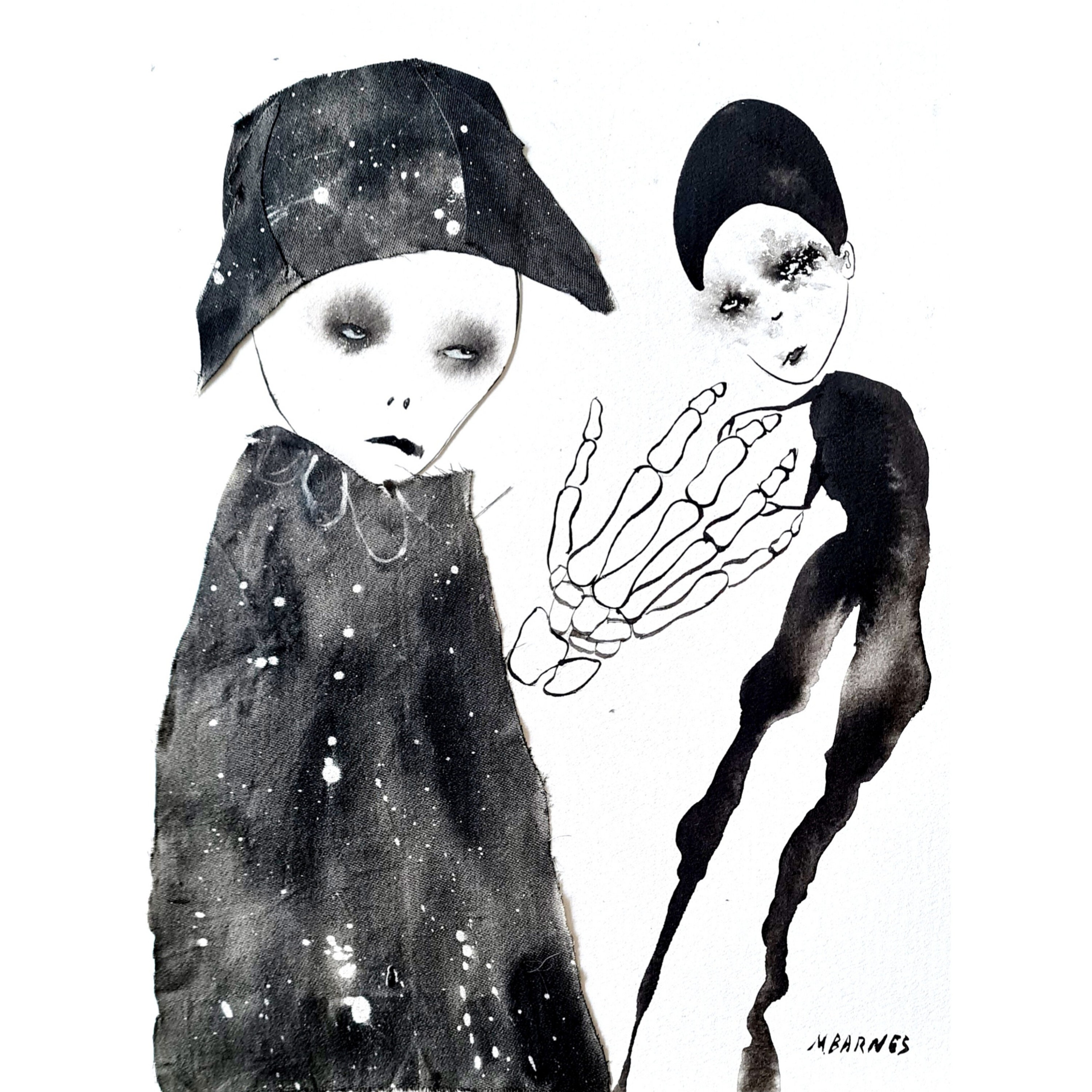 Woman in Black, Horror Art, Dark Art, Macabre, Art Brut, Abstract Face ...