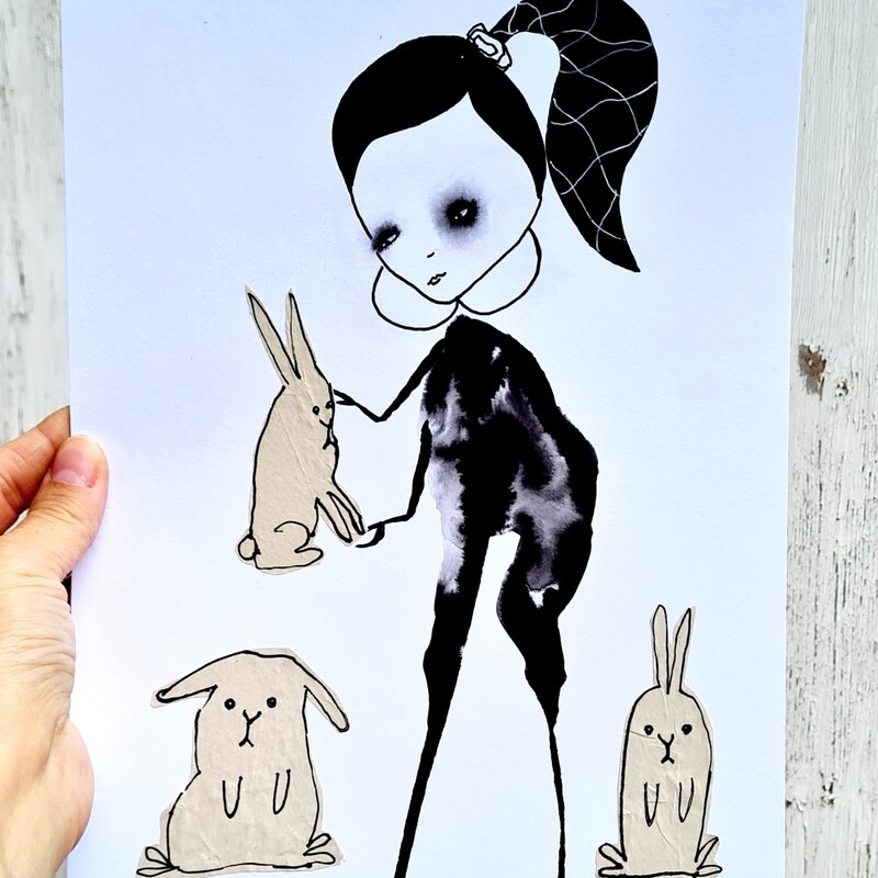 Weird Rabbit Art - Etsy