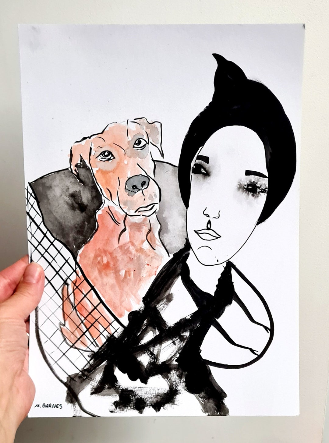 Dog Rickshaw Original Art Abstract Art Outsider Art Dig Drawing ...