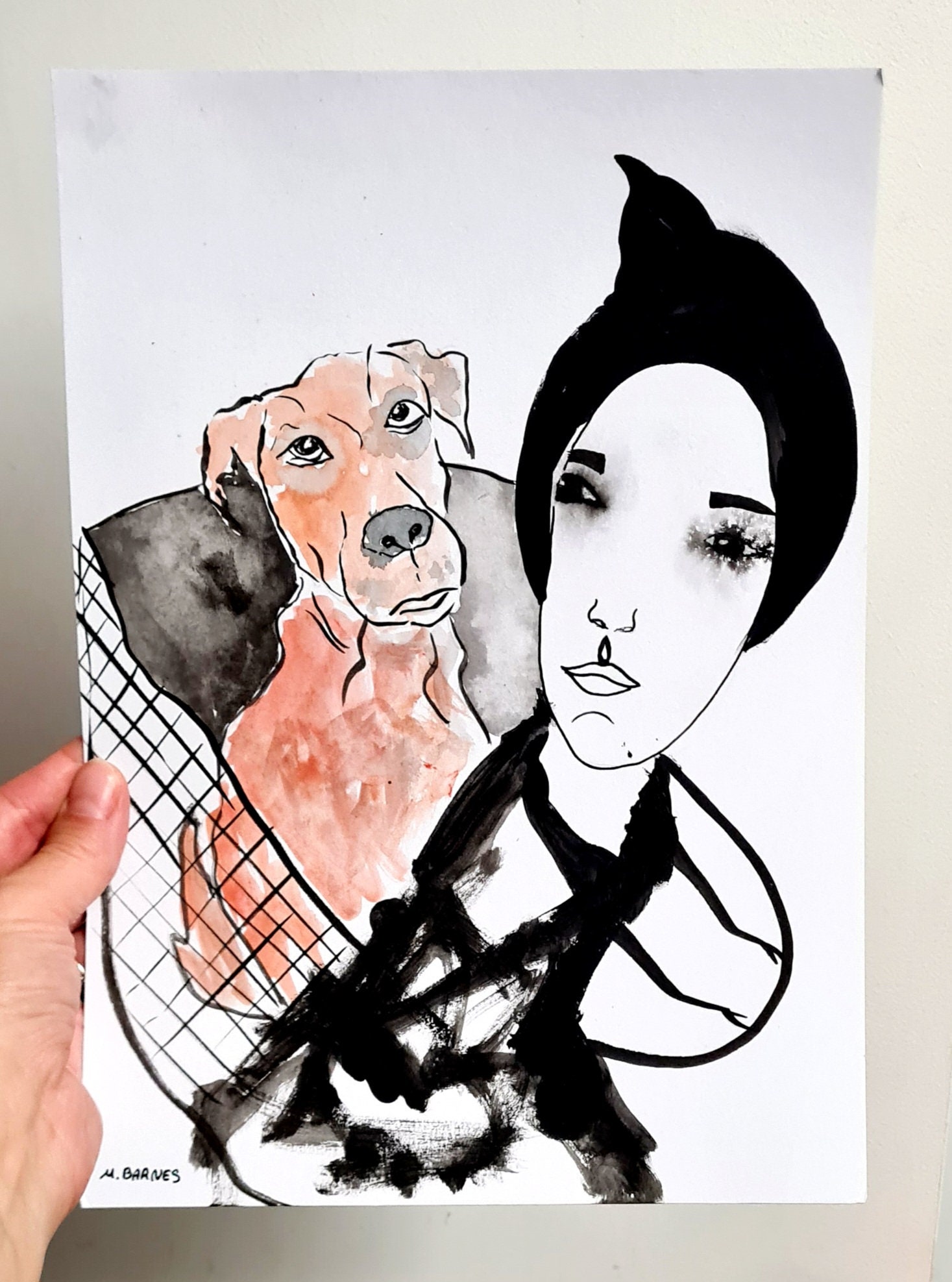 Dog Rickshaw Original Art Abstract Art Outsider Art Dig Drawing ...