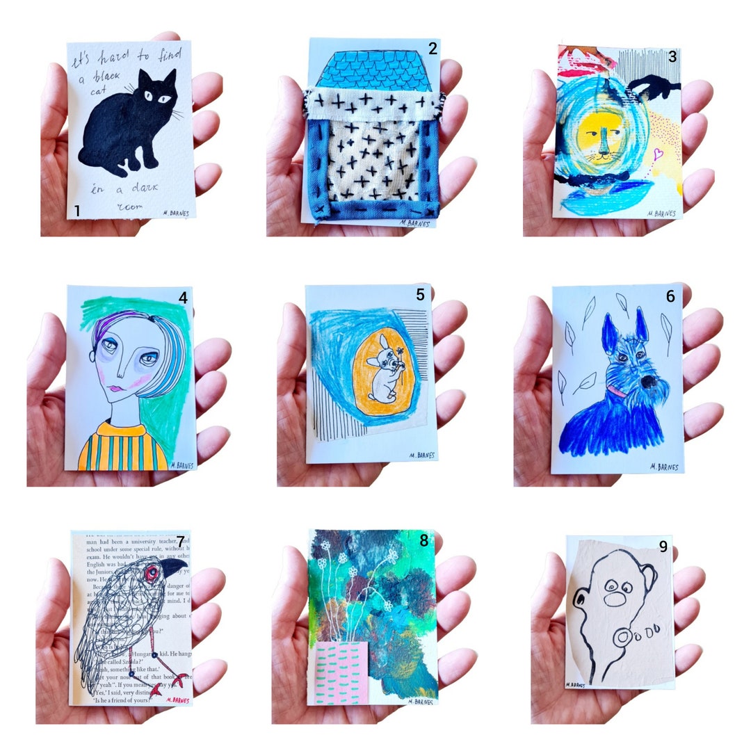 ACEO Original Art ACEO Cards Collectible Cards Aceo Painting Atc Cards ...