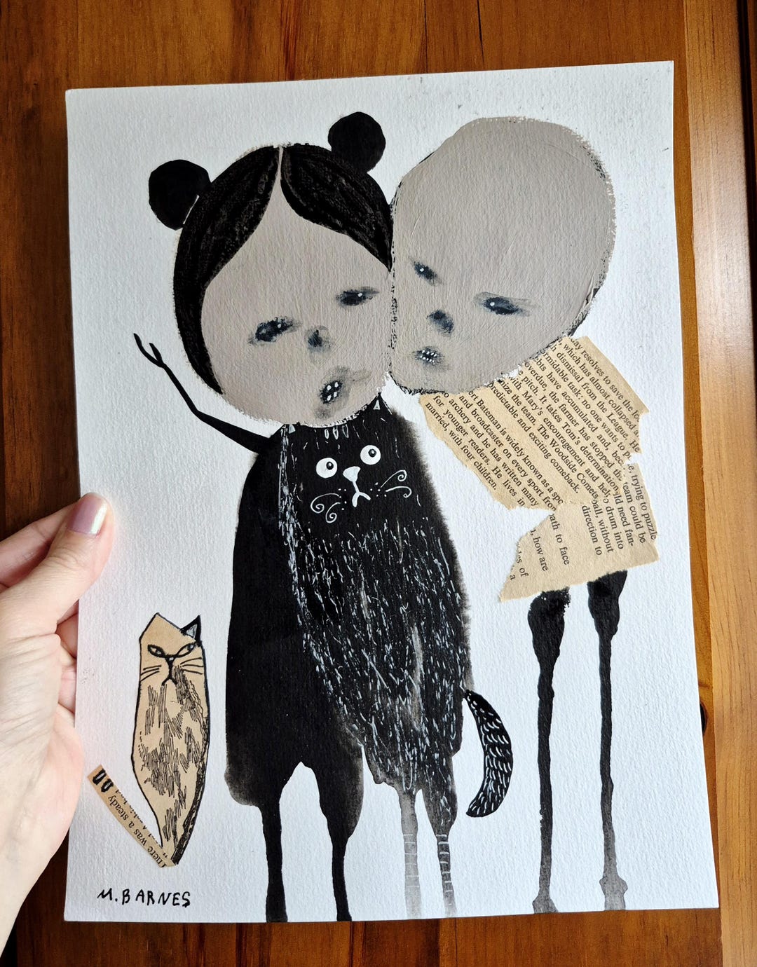 Dark Art Creepy Face Painting Original Painting Weird Art Outsider Art ...