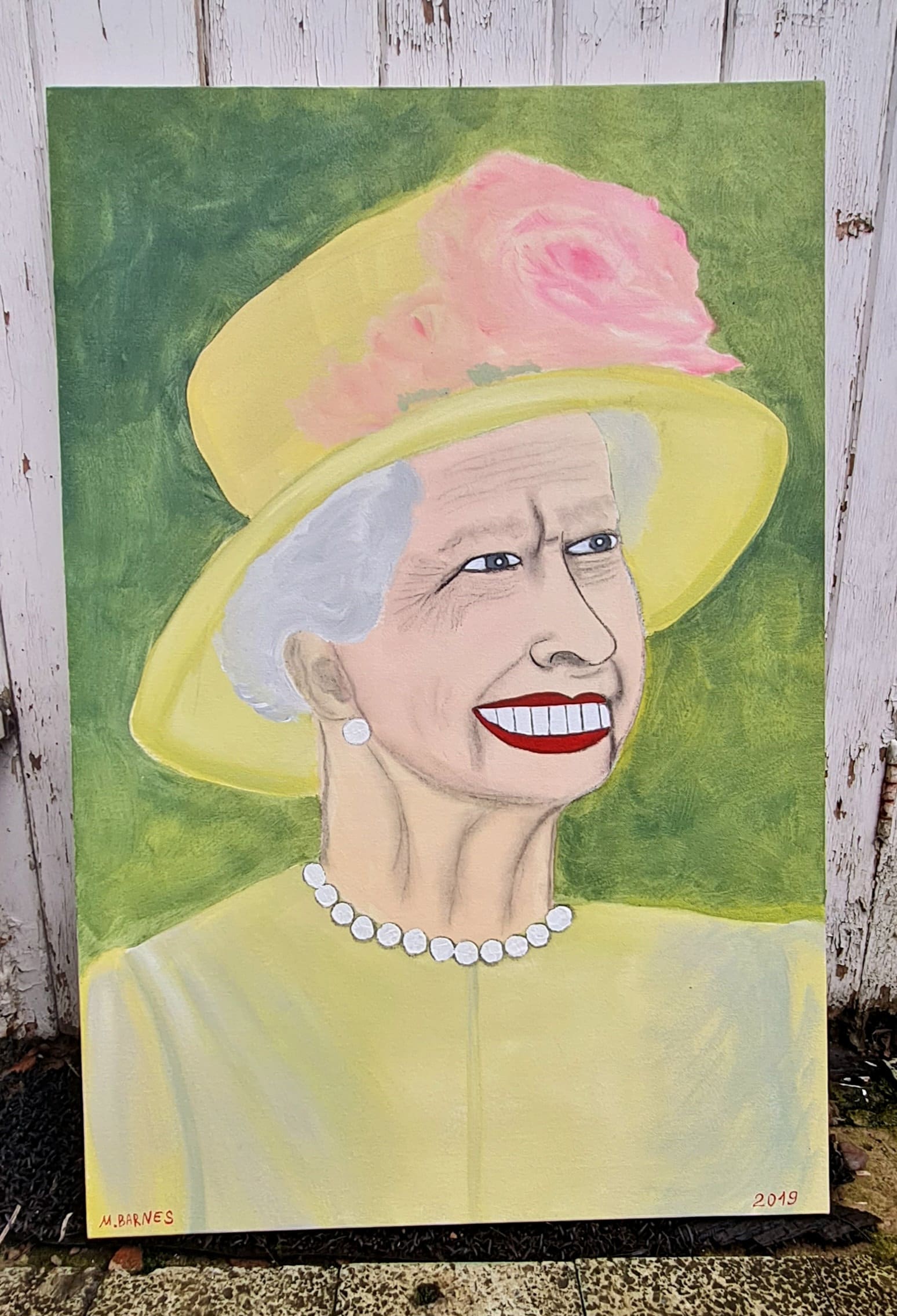 Her Majesty Queen Elizabeth II Portrait Caricature Original Painting ...