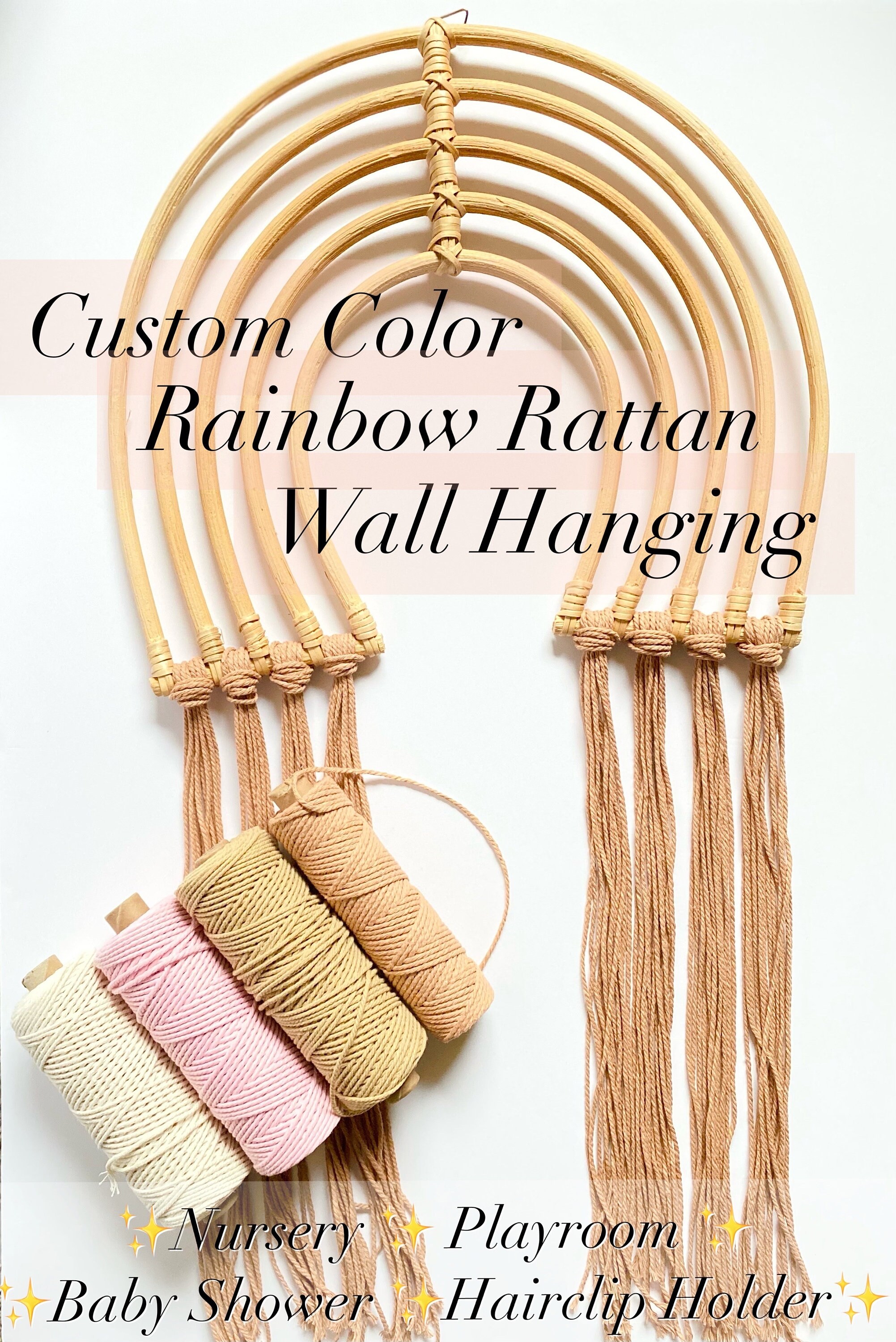 Boho Rattan Clothes Hanger for Children Boho Rattan Baby - Etsy