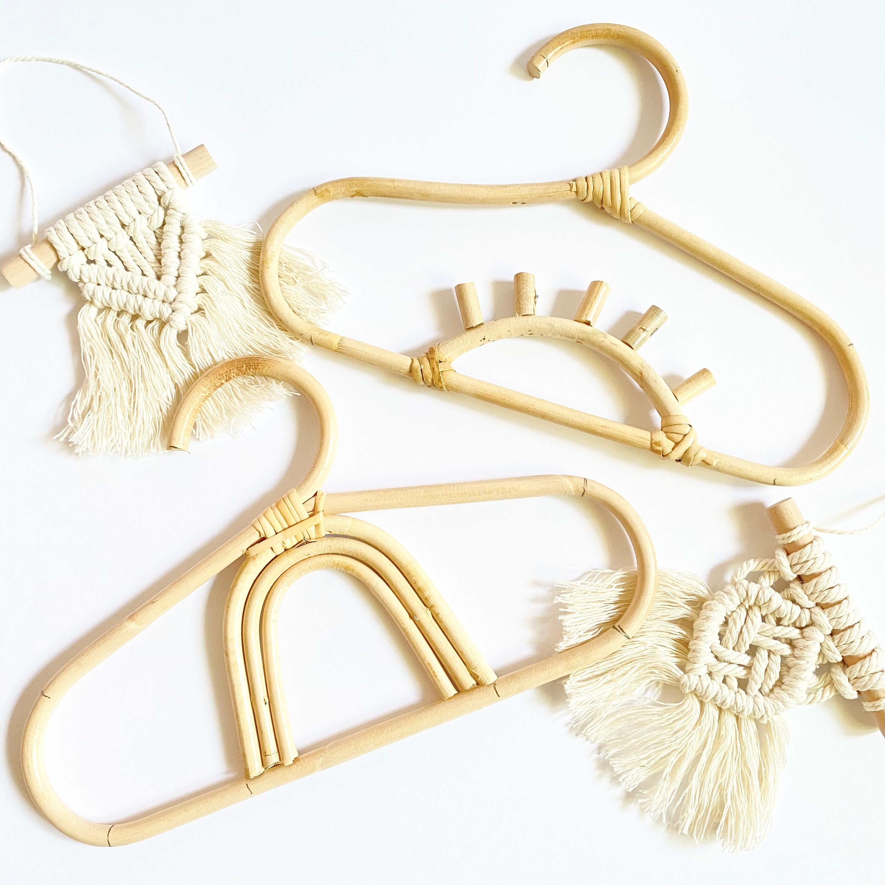Boho Rattan Clothes Hanger for Children Boho Rattan Baby - Etsy