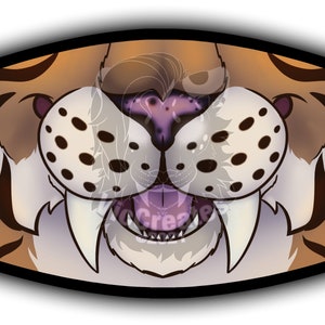 Saber Tooth Face Mask - Etsy