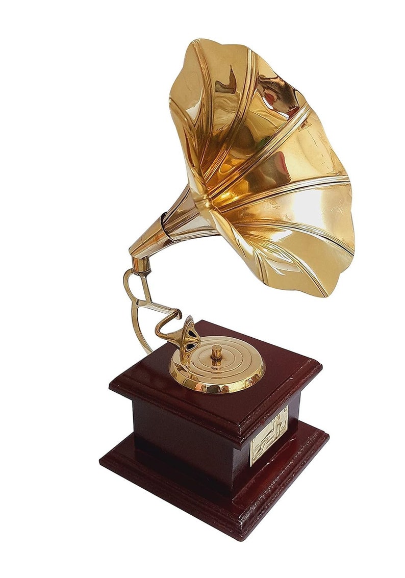 SAARTHI Rajasthani Antique Brass Gramophone Miniature | Musical Dummy ...