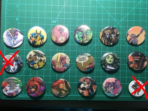 Marvel and dc comic pins | Etsy