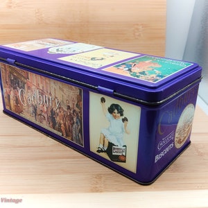 Cadburys Fingers Vintage 1990s Biscuit Tin-chocolate Advertising-21cm ...