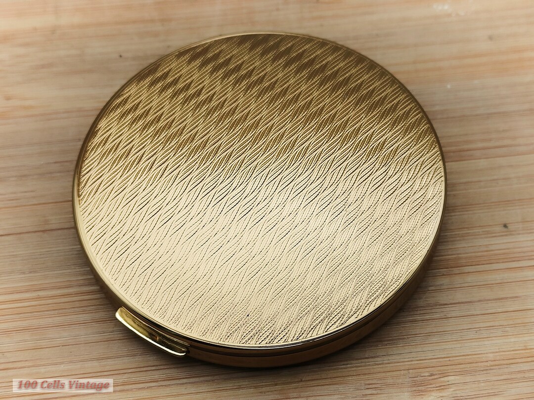 Regent of London Gold Tone Guilloche-vintage Ladies Powder Compact-0in ...