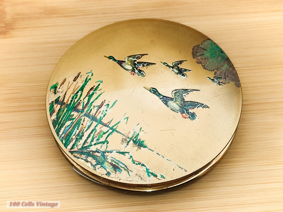 Stratton AS SEEN Ducks in Flight Vintage Ladies Powder Compact - Etsy