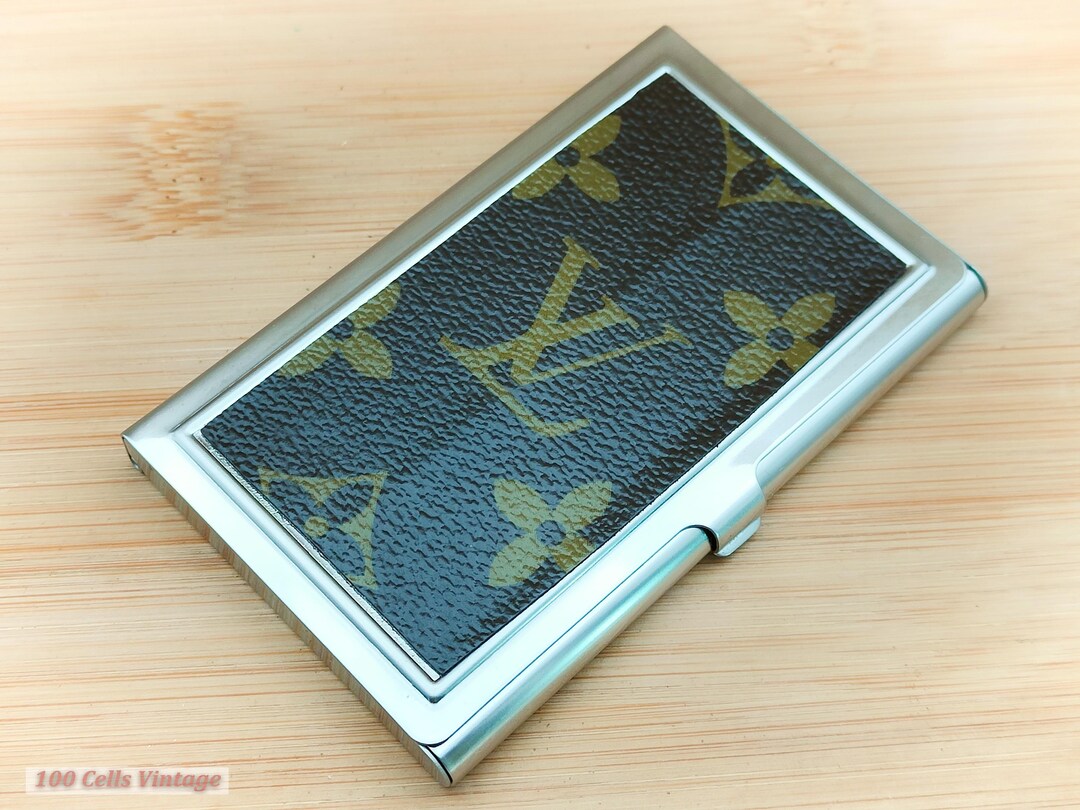 Leather Fronted Silver Tone Vintage Business/calling Card Case-0li - Etsy