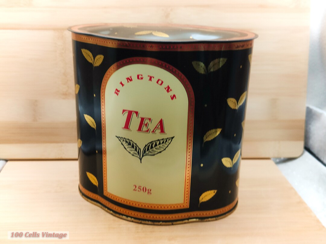 Black Red and Gold Ringtons Vintage Tea Tin 14cm - Etsy
