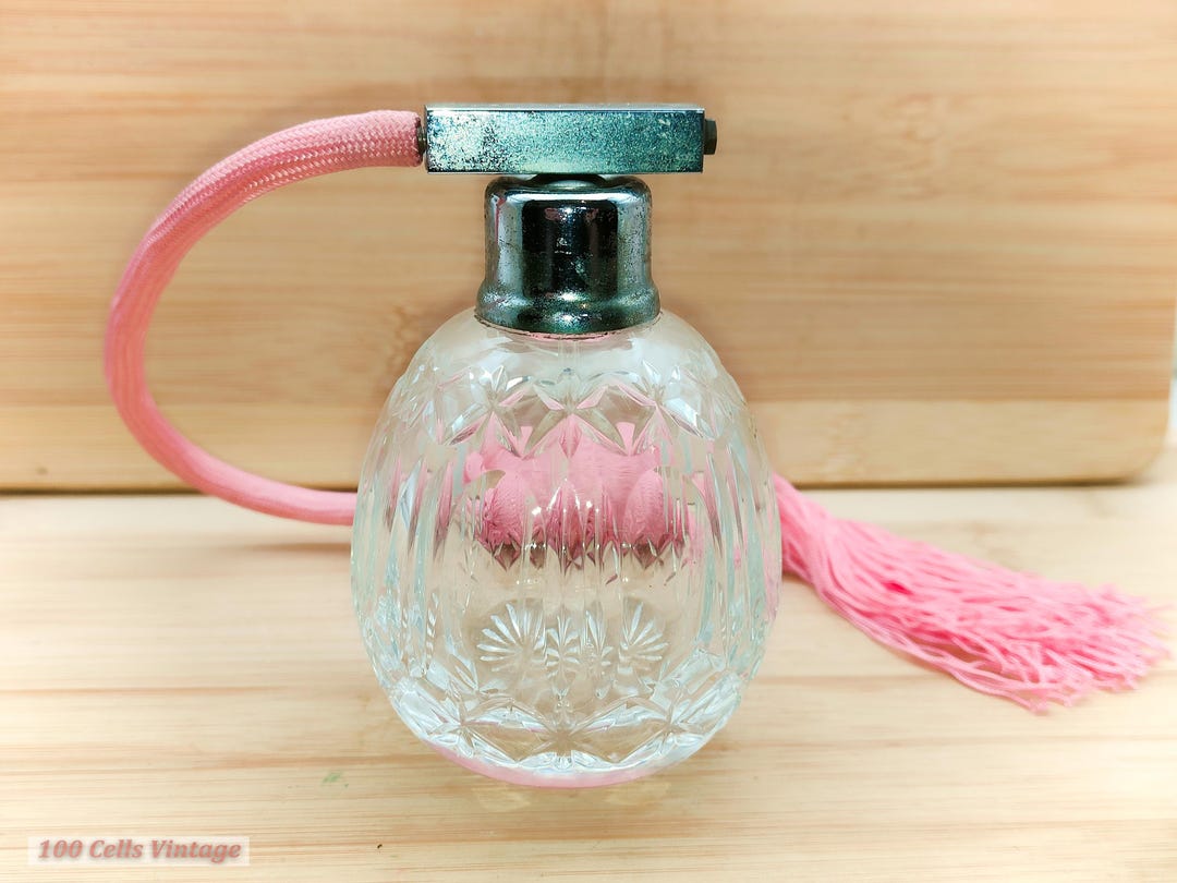 Crystal/glass With Atomiser-10cm-vintage Collectable Perfume/scent ...
