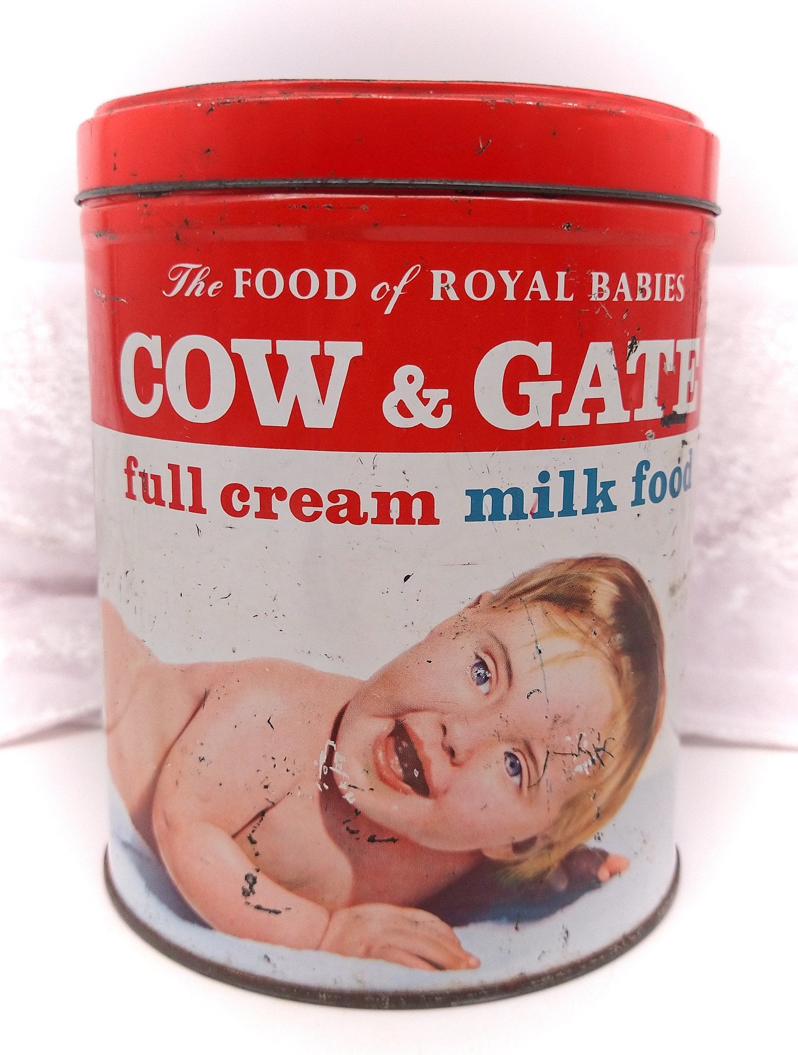 Vintage Tin-cow & Gate Baby - Etsy
