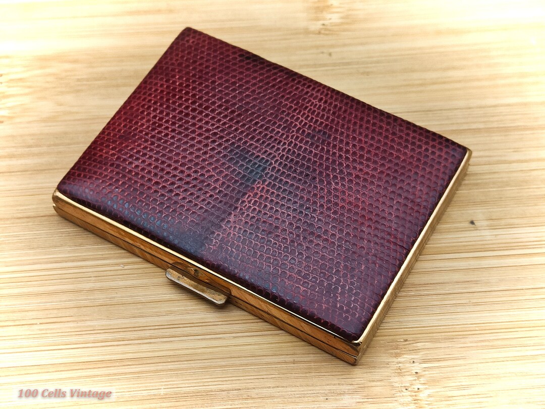 Patrys Faux Snakeskin-vintage Ladies Powder Compact cte - Etsy