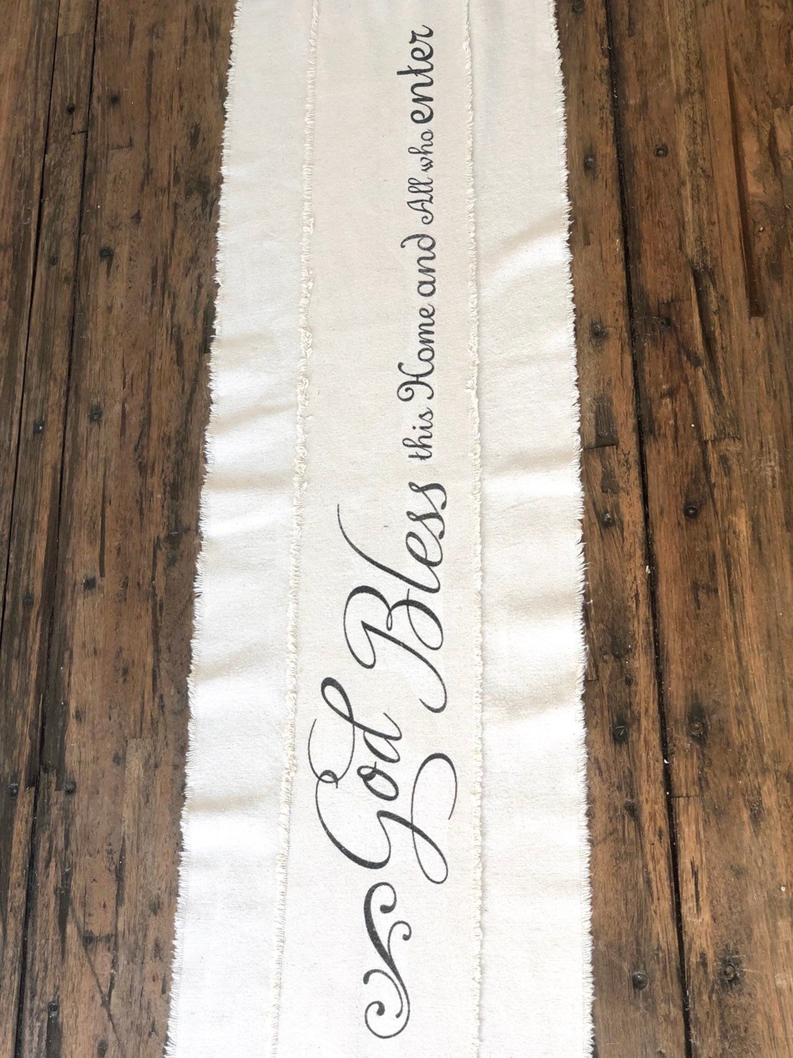 Custom Table Runner With Sayingmulti Ruffle Table - Etsy