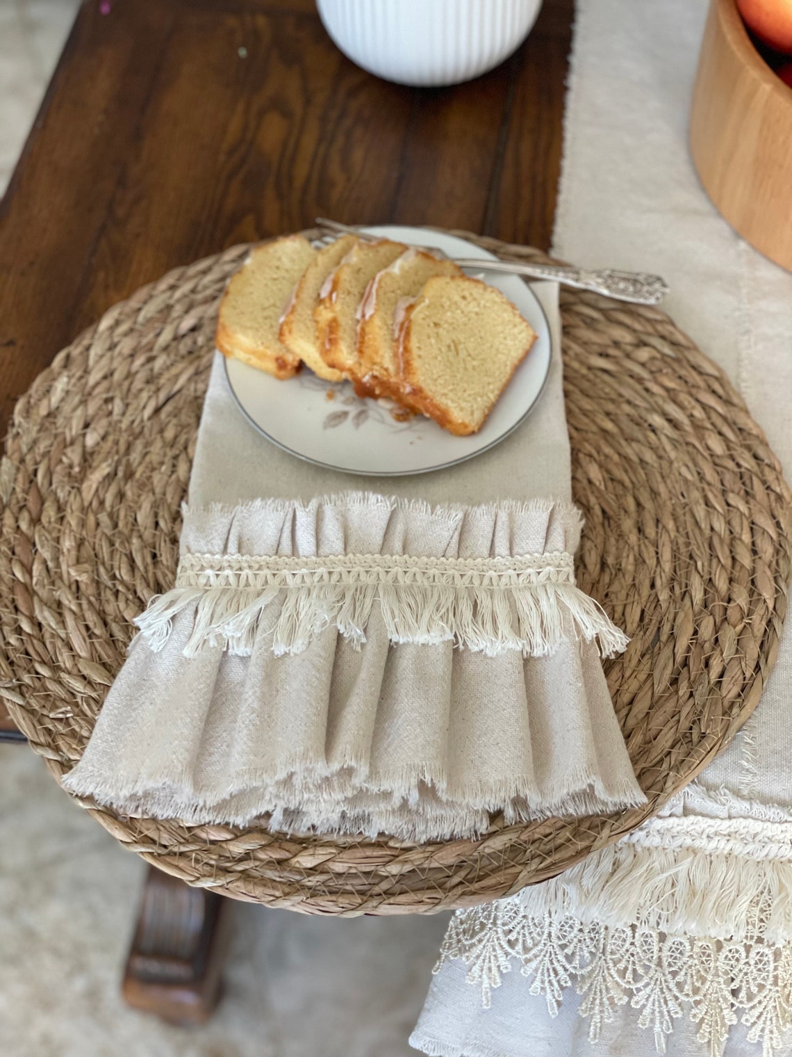Modern Farmhouse Boho Napkins With Frayed Edges|100% Cotton, Custom ...
