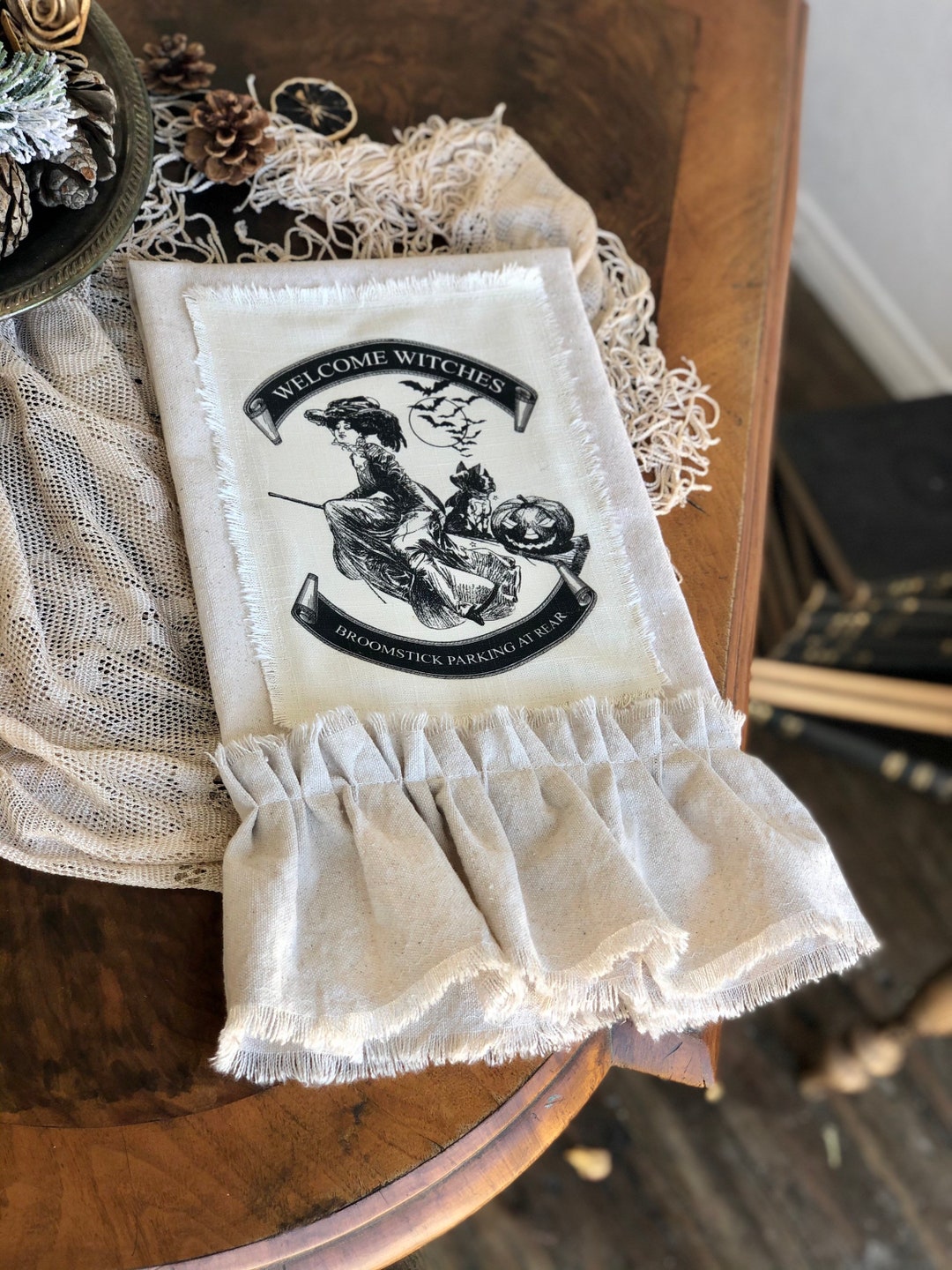 Unique Kitchen Towels With Ruffles,modern Farmhouse Tea Towel,foodie ...