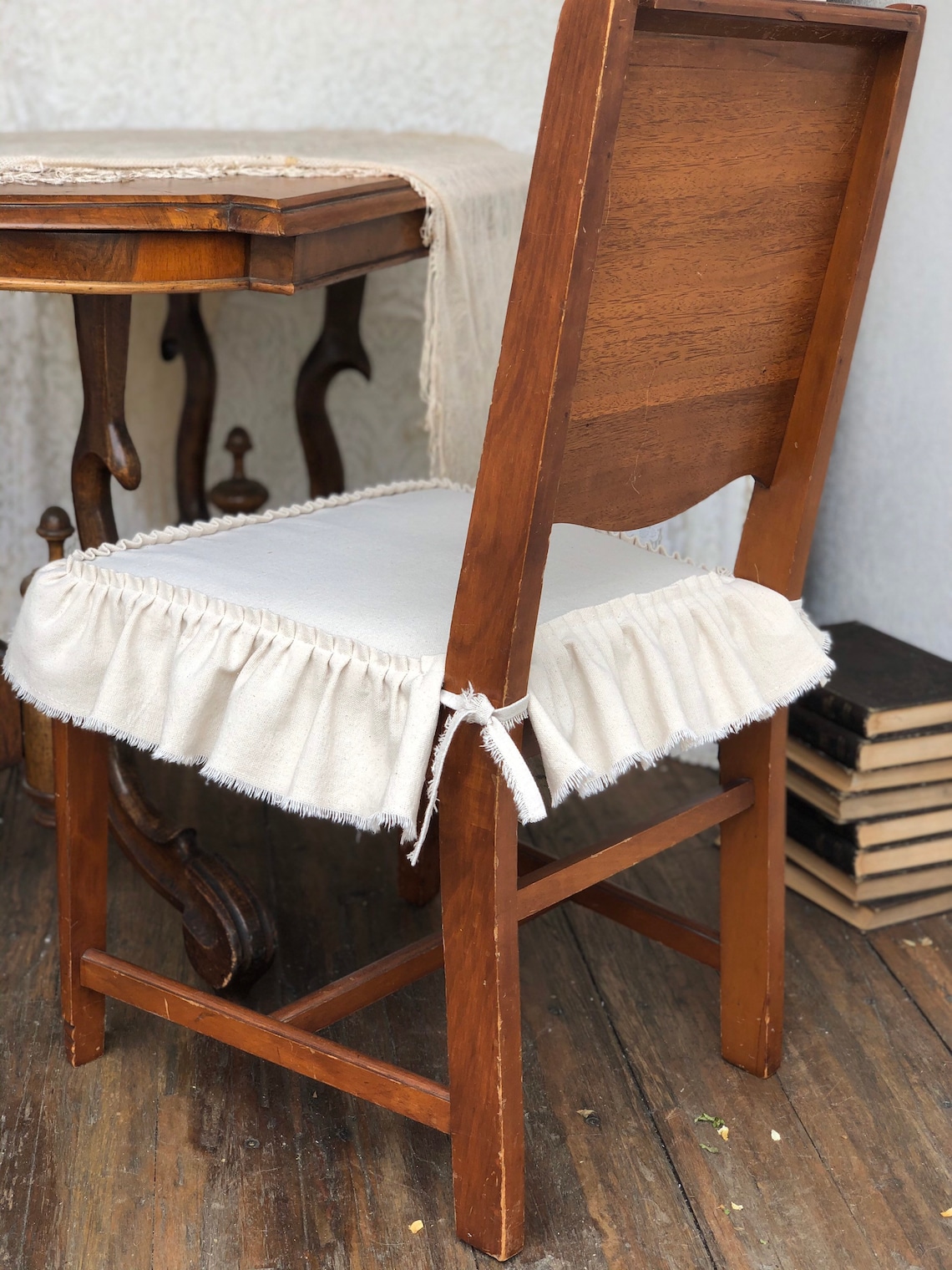 Custom Slip Cover for Chairwith Raw frayed edges | Etsy