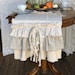 Custom Table Runner,multi Ruffle Table Runner,ivory Cotton Canvas,navy ...
