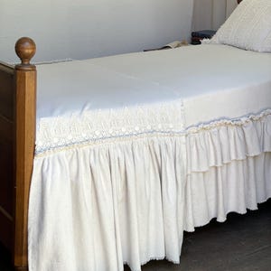 Custom Bed Scarf With Elegant Cotton Lace|bed Runner With Long Ruffle ...