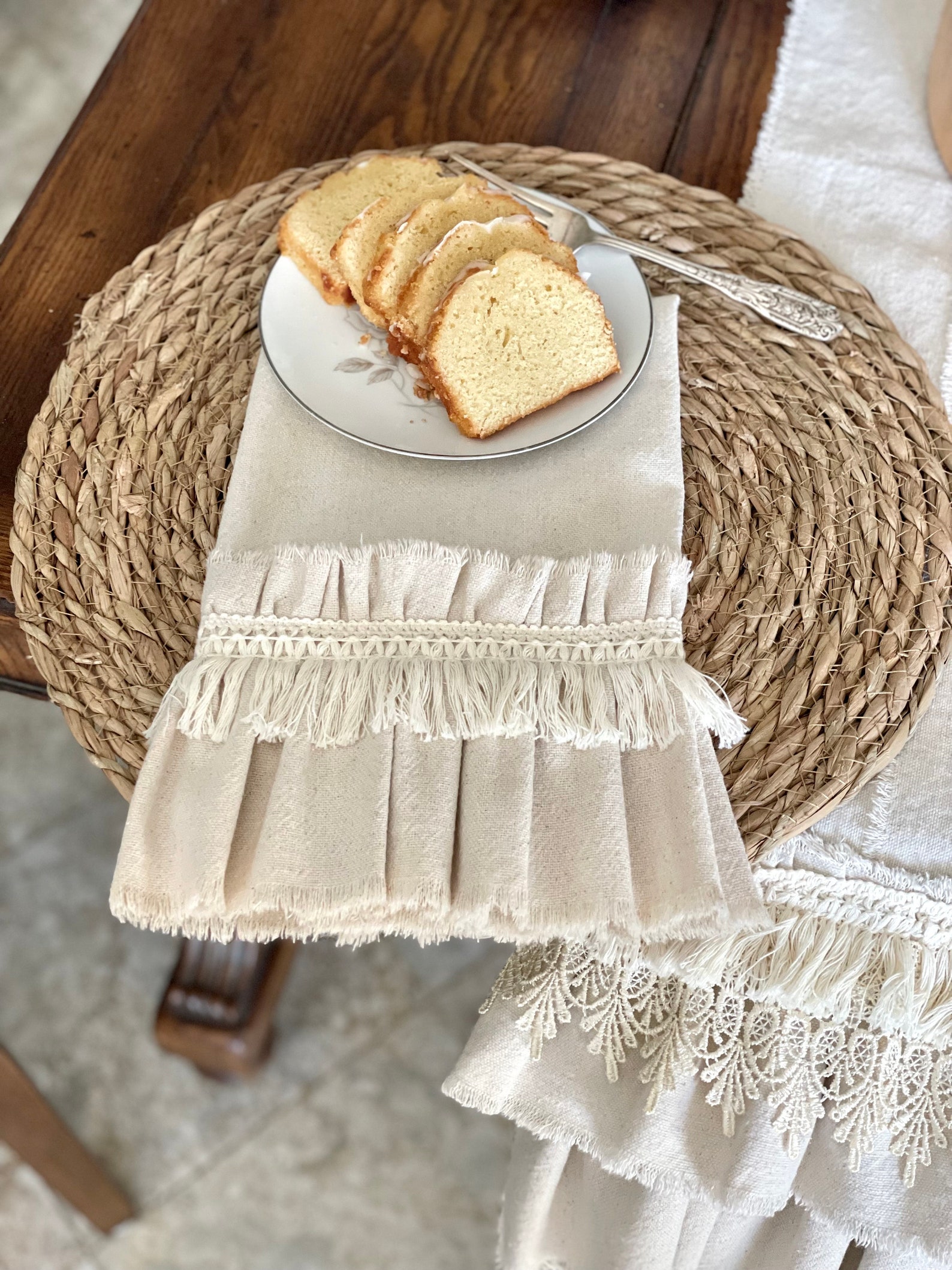 Modern Farmhouse Boho Napkins With Frayed Edges|100% Cotton, Custom ...