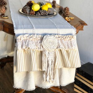 Custom Table Runner or Dresser Runner,multi Ruffle,ticking Ruffles ...