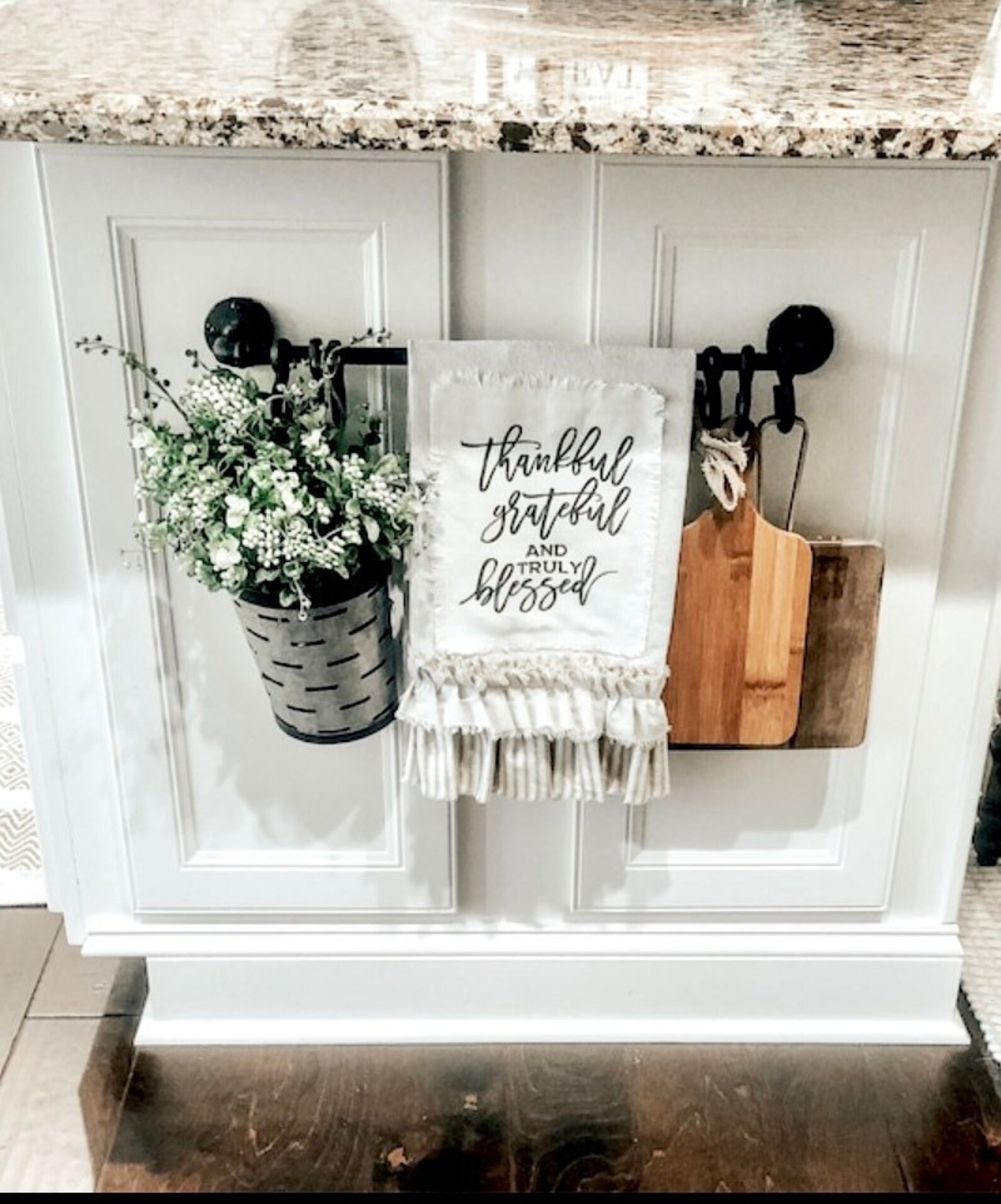 Unique Kitchen Towels With Ruffle,thankful,grateful,blessed,funny ...