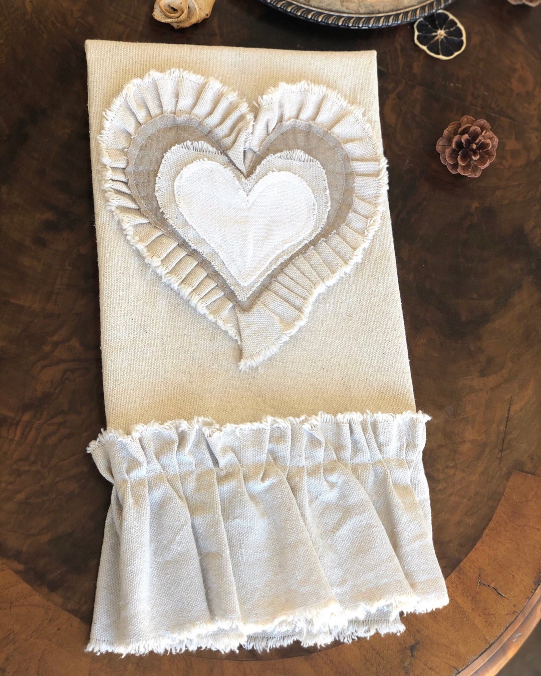 Unique Kitchen Towels With Ruffle,towel With Hearts,funny Saying ...