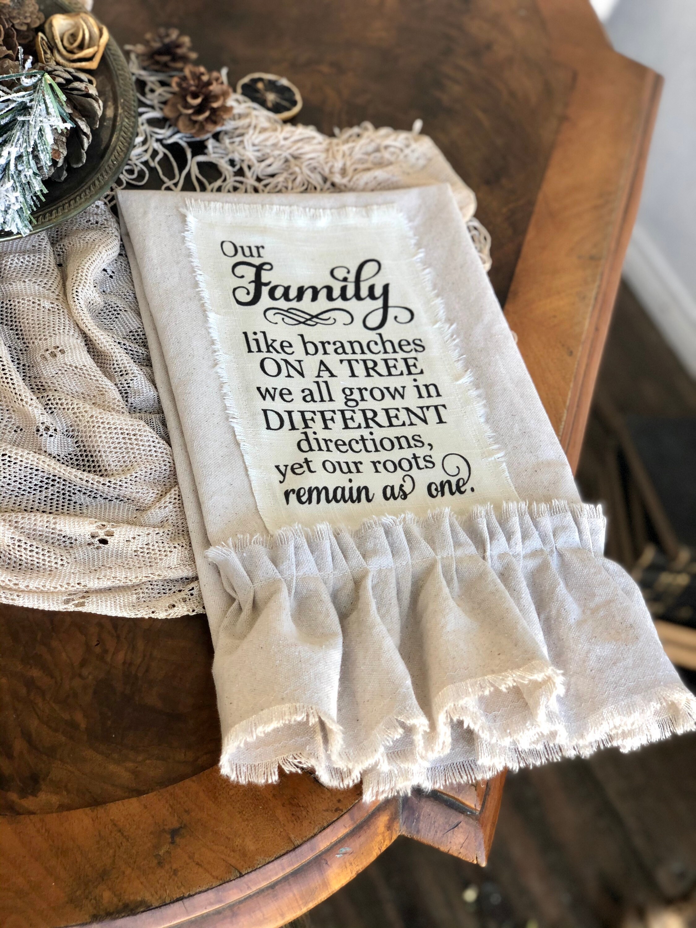 Unique Kitchen Towels W Rufflesivorybathroom Towelfunny - Etsy