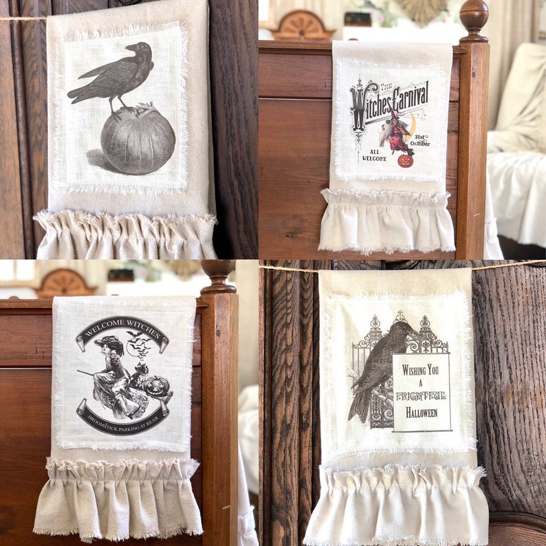 Unique Kitchen Towels With Rufflesmodern Farmhouse Tea | Etsy