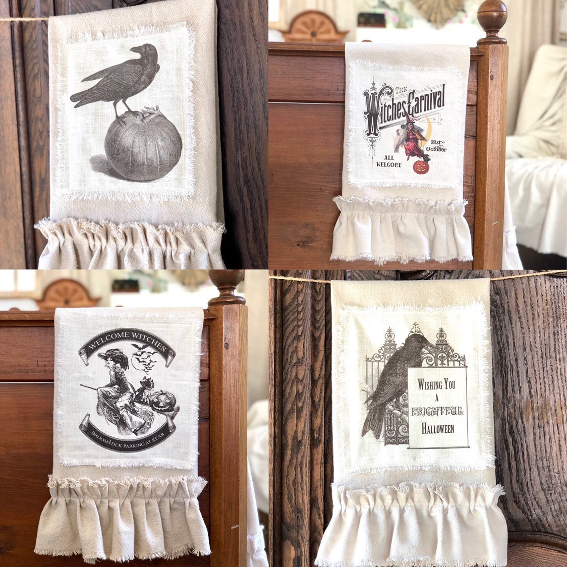 Unique Kitchen Towels with rufflesModern Farmhouse Tea | Etsy