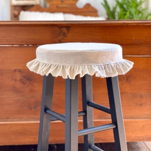 Custom Slipcover for Bar Stool,chair Slip Cover,ruffles Ruffles,frayed ...
