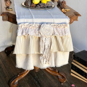 Custom Table Runner or Dresser Runner,multi Ruffle,ticking Ruffles ...