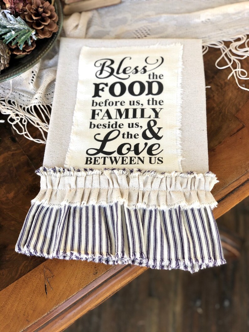 Unique Kitchen Towels With Ruffle,thankful,grateful,blessed,funny ...