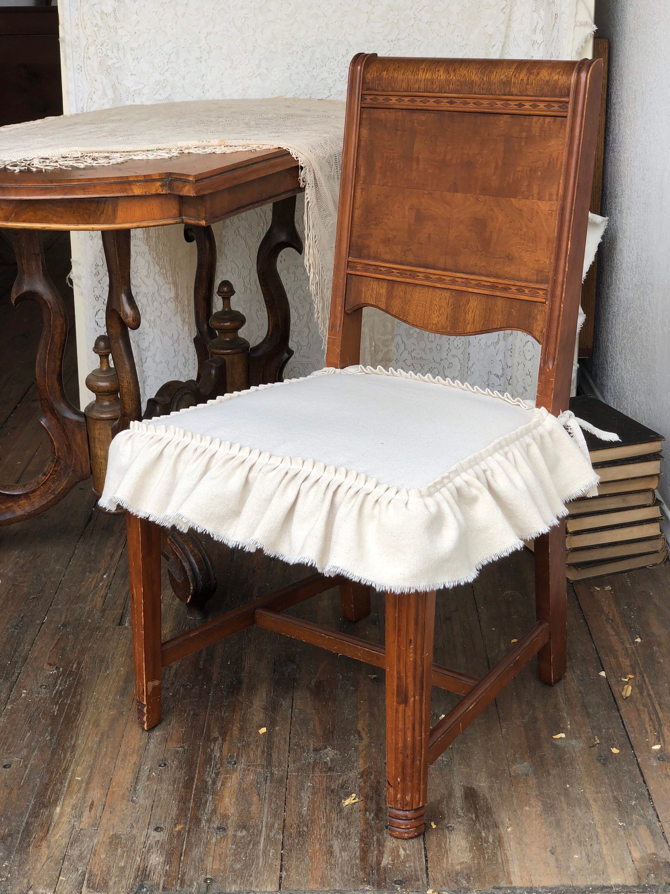 Custom Slip Cover for Chairwith Raw frayed edges | Etsy