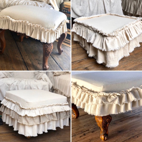 Ruffle Ottoman Covers - Etsy