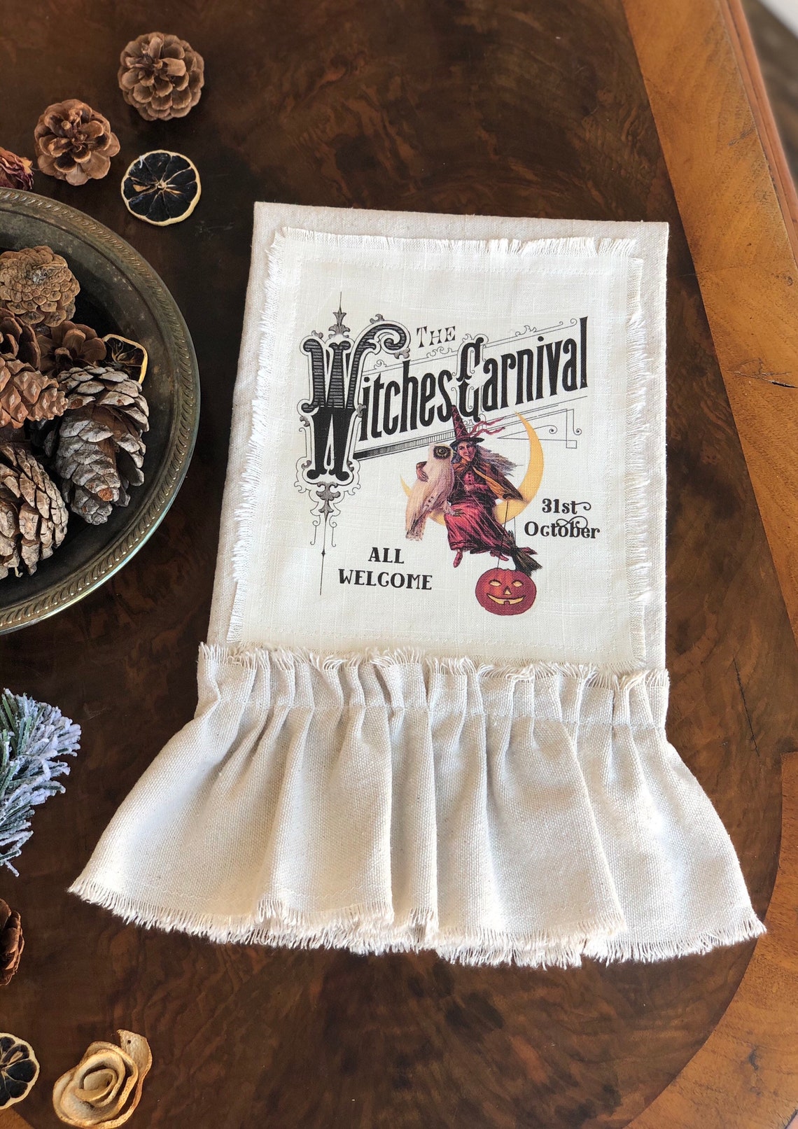 Unique Kitchen Towels With Rufflesmodern Farmhouse Tea | Etsy