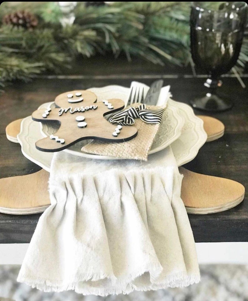 Modern Farmhouse Cotton Napkins,rustic Fringes Ruffled Napkin,soft ...