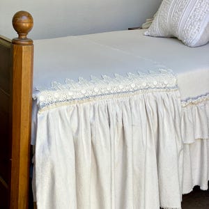 Custom Bed Scarf With Elegant Cotton Lace|bed Runner With Long Ruffle ...