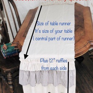 Custom Table Runner With Sayings,farm Fresh,rooster,ivory Cotton Canvas ...
