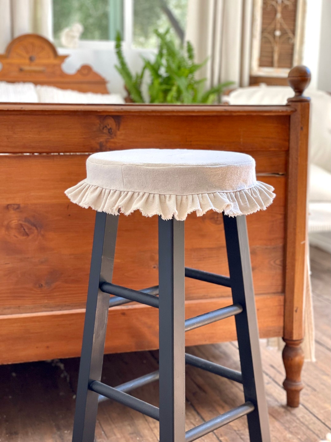 Custom Slipcover for Bar Stool,chair Slip Cover,ruffles Ruffles,frayed ...