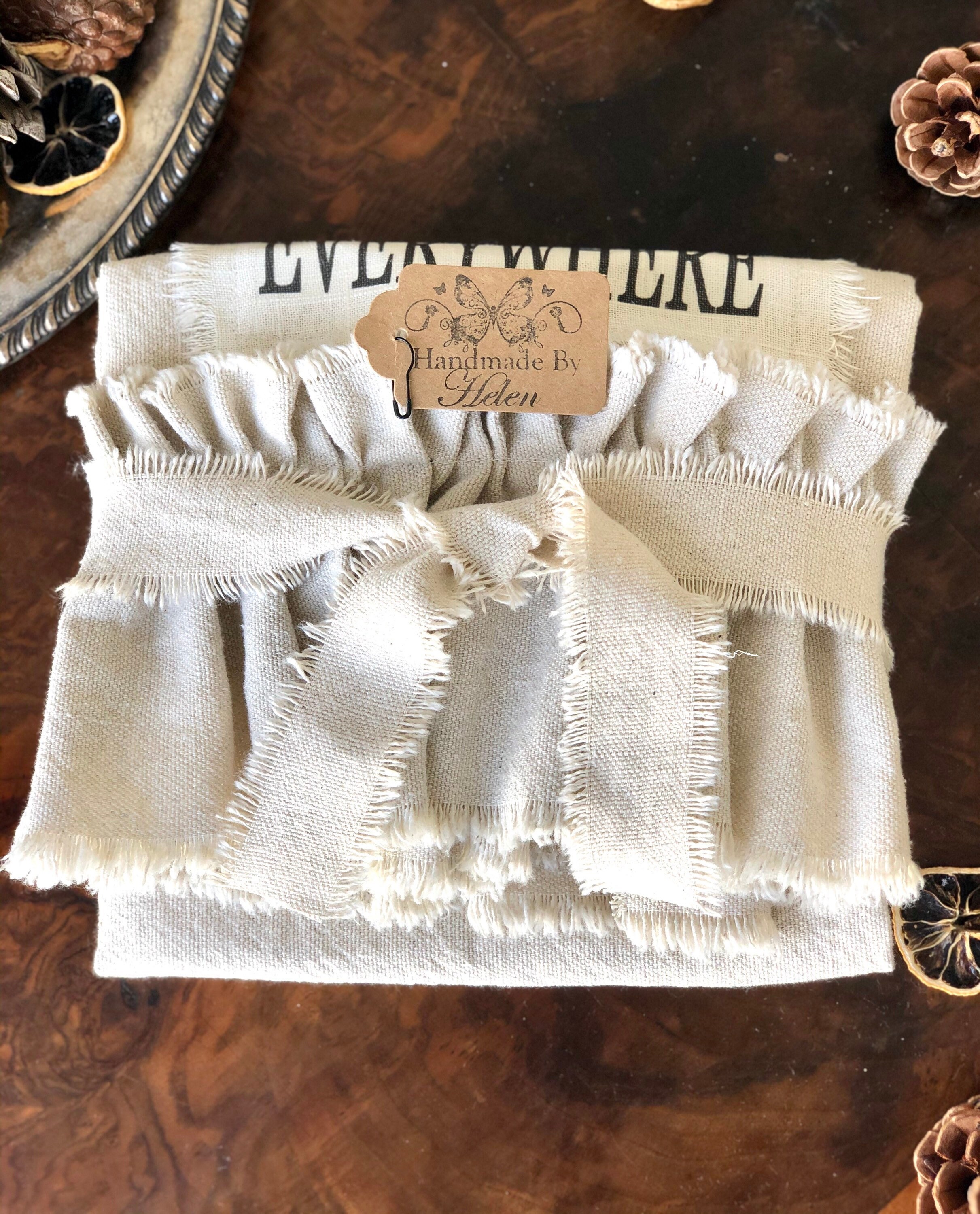 Unique Kitchen Towels w rufflesCreamy WhiteBathroom | Etsy