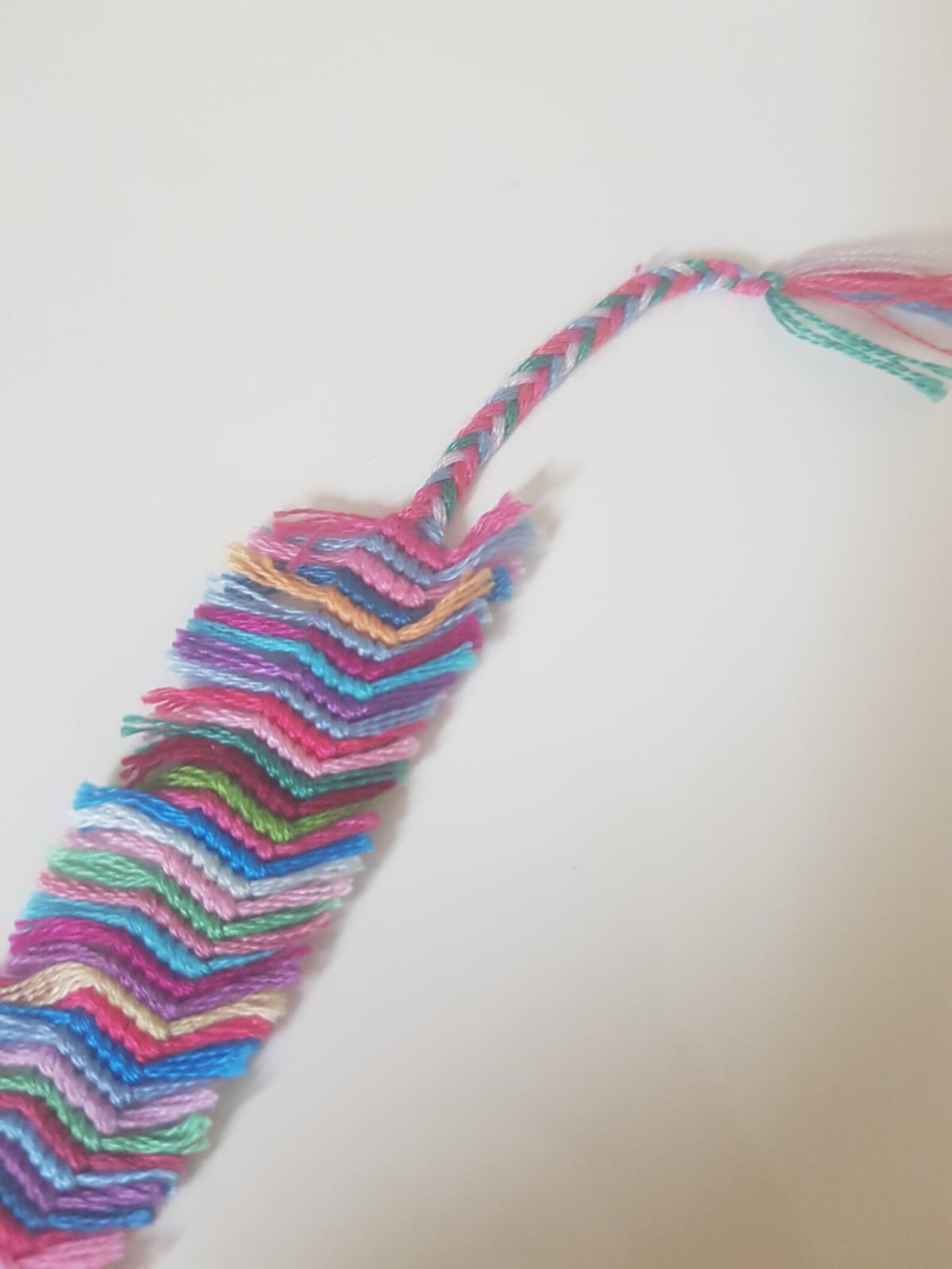 Small Multicoloured Fringe Cotton Friendship Bracelet - Etsy